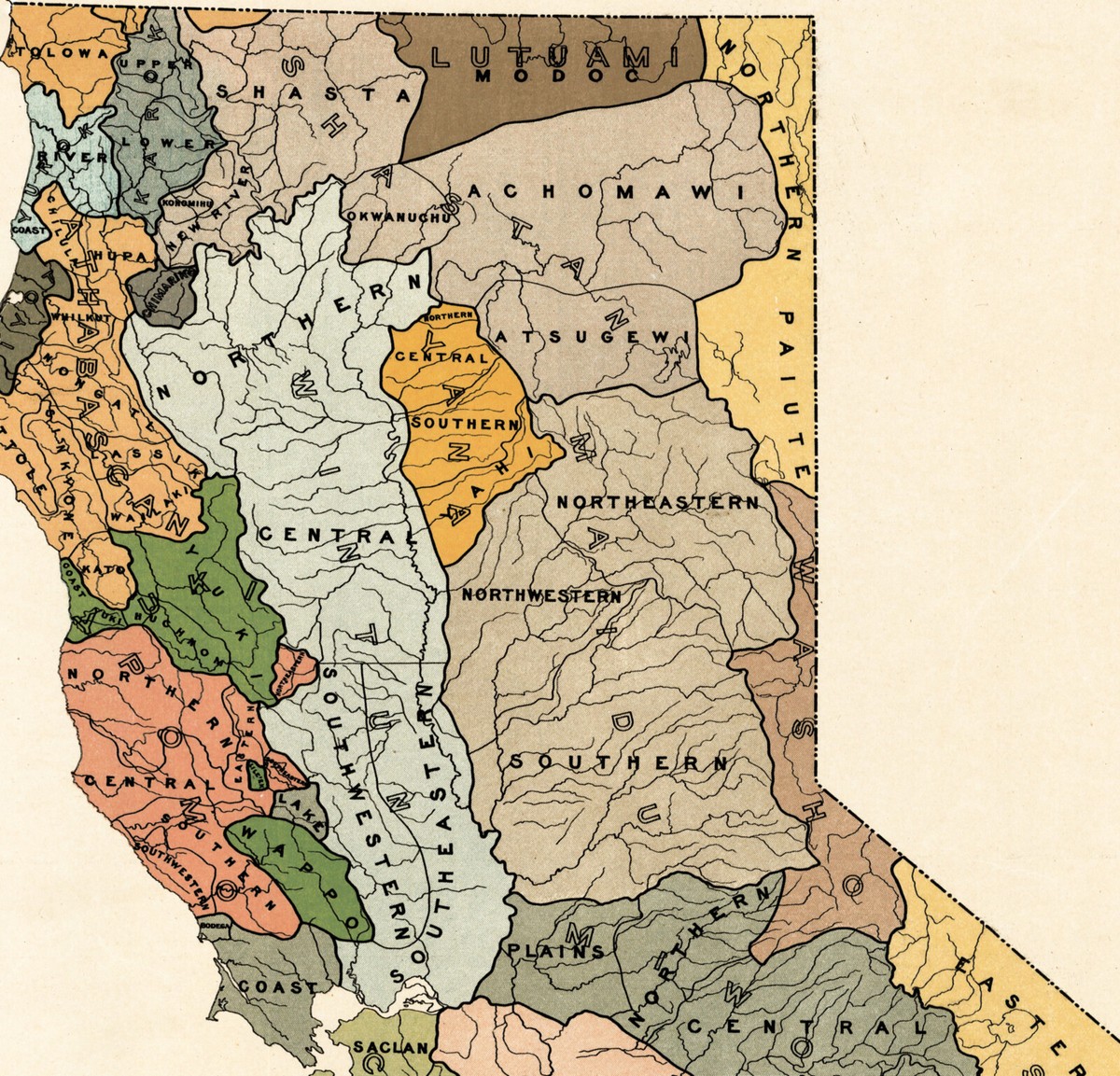 Map Of California Indian Tribes