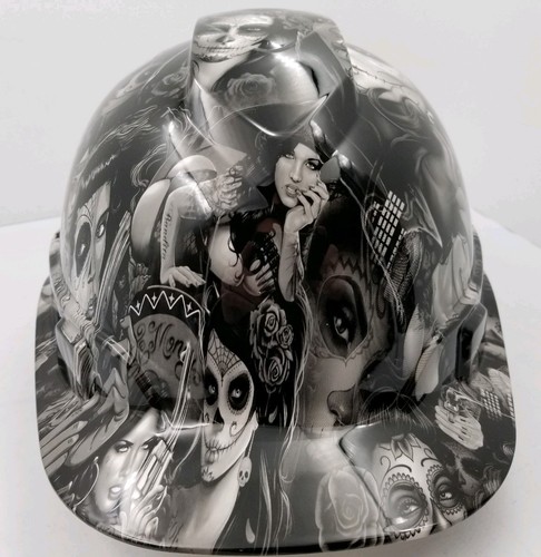 Cap Hard Hat custom hydro dipped , OSHA approved TATTOO BABES NEW | eBay