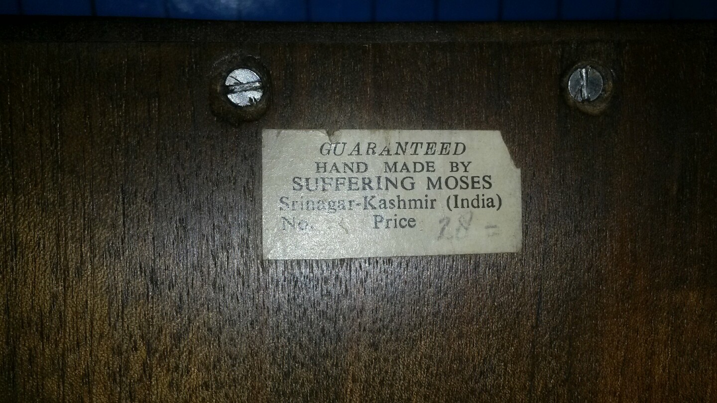 Suffering Moses Carved Wood Leaf Bookends Hand Made Kashmir India 6 1/2 ...