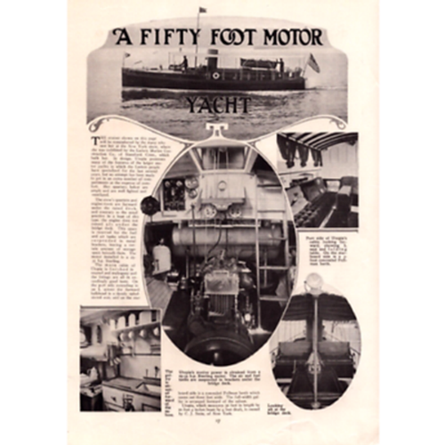 1915 Print Ad A Fifty Foot Motor Yacht Utopia Below Deck Photos Luders ...