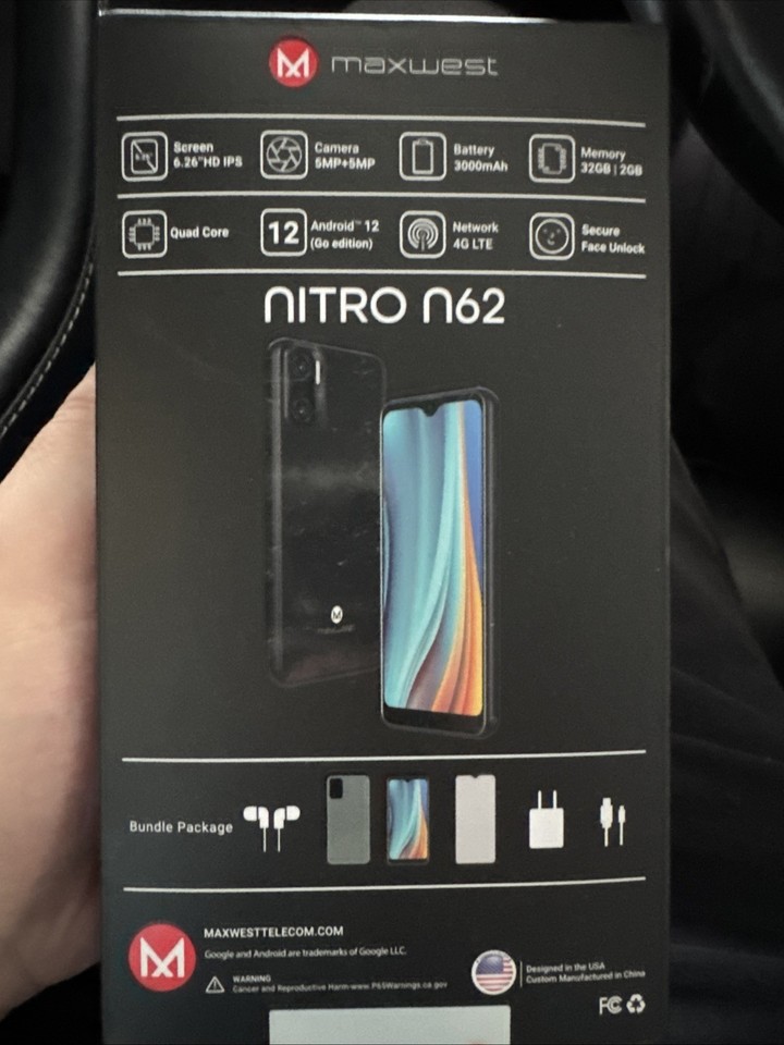 Maxwest Nitro N62 32GB Black Smartphone OPEN BOX | eBay