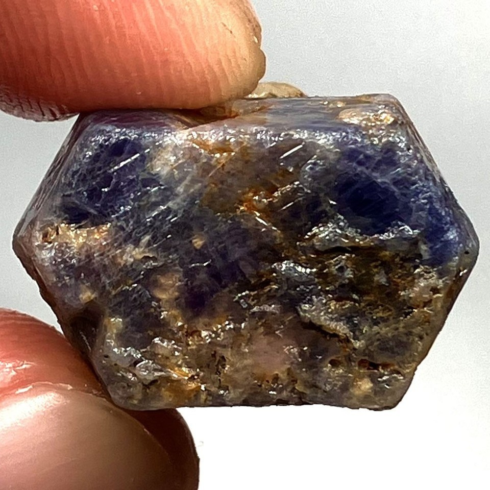 53.52 Ct - Natural 100% Very Good Rough Bi-Color Blue Purple Sapphire ...