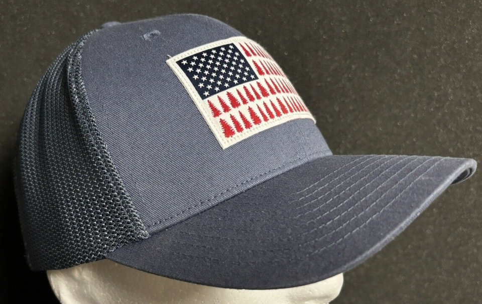 Columbia Tree Flag Logo Flexfit Mesh Back Outdoor Hiking Fishing Hat ...