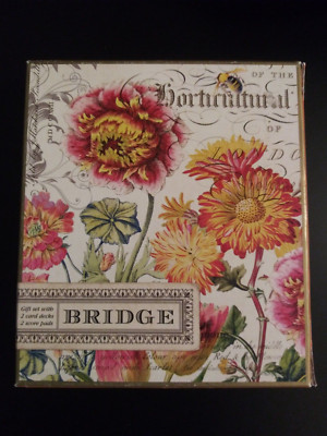 Bridge Playing Card GIFT SET BLOOMS & BEES- 2 New Sealed Decks Score ...