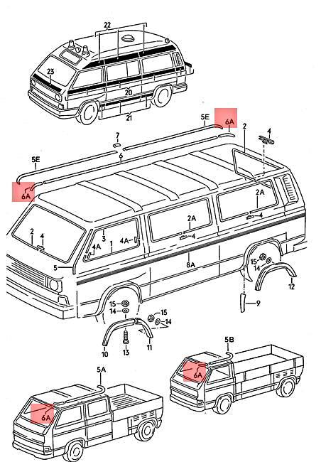 Genuine VW Typ 2 Syncro Vanagon end cap 2518537091BG | eBay