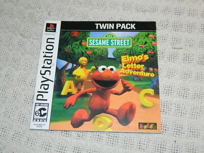 Sony Playstation 1 PS1 Sesame Street Elmo's Letter Adventure Manual ...