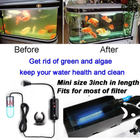 Mini 3W UVC Timer Aquarium UV Clean Light Algae Clear Fish Tank UV ...