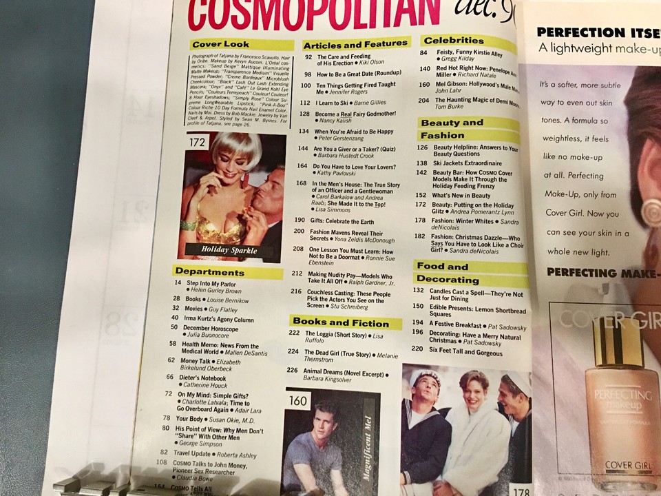 Vintage Cosmopolitan Magazines December 1990 | eBay