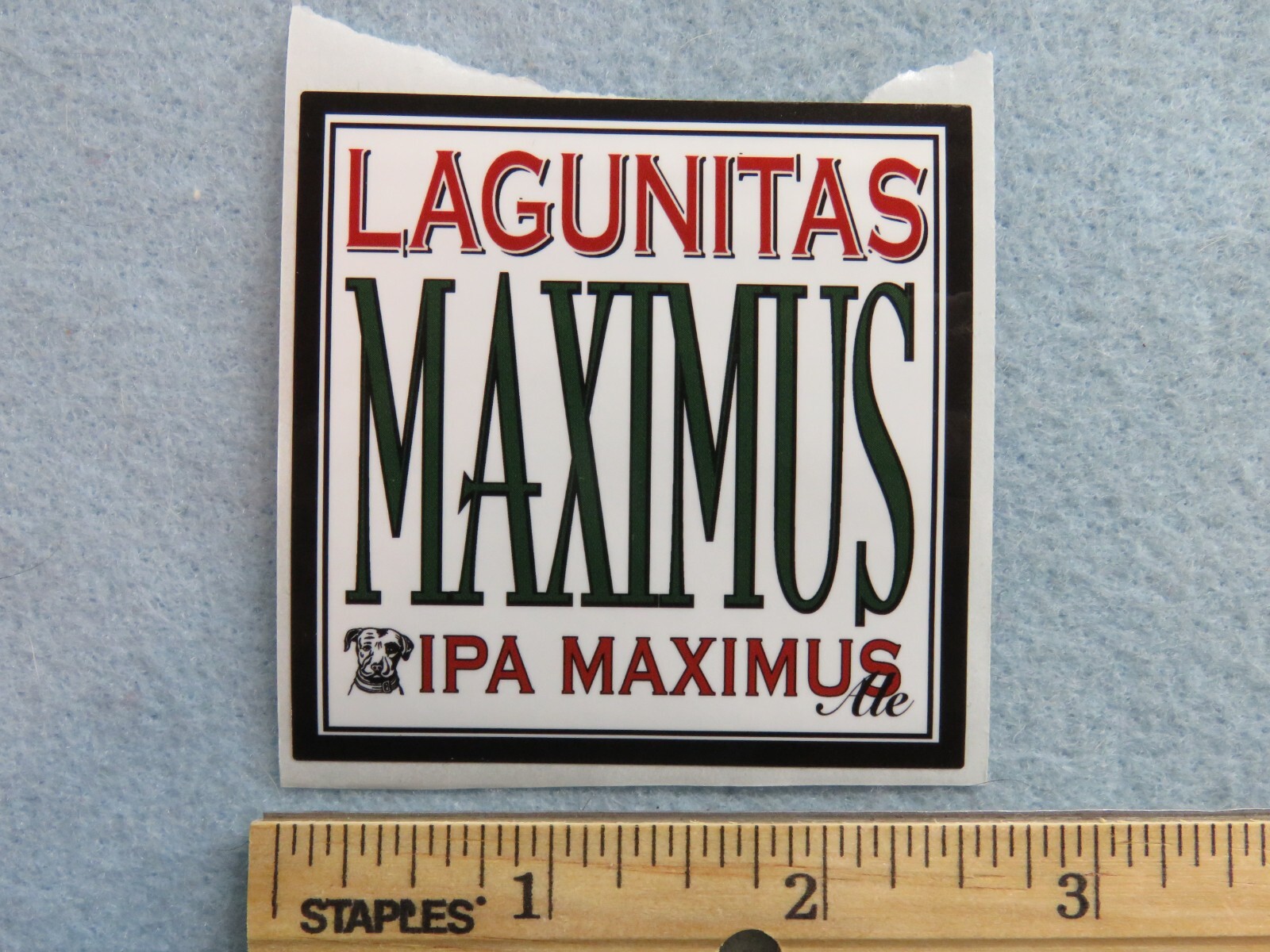 Beer Brewery STICKER ~ LAGUNITAS Brewing Maximus IPA ~ CALI, Illinois ...