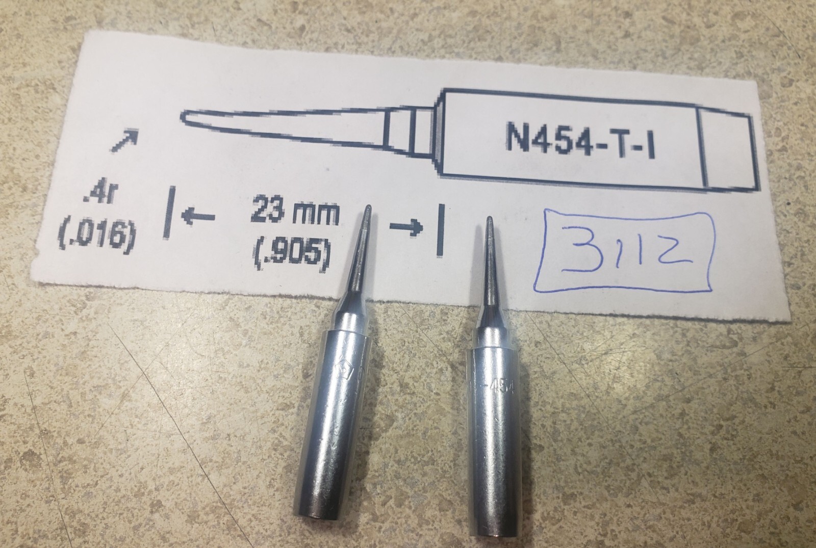 Lot of (2) New! Hakko N454-T-1 Dash Soldering Iron Tips | eBay