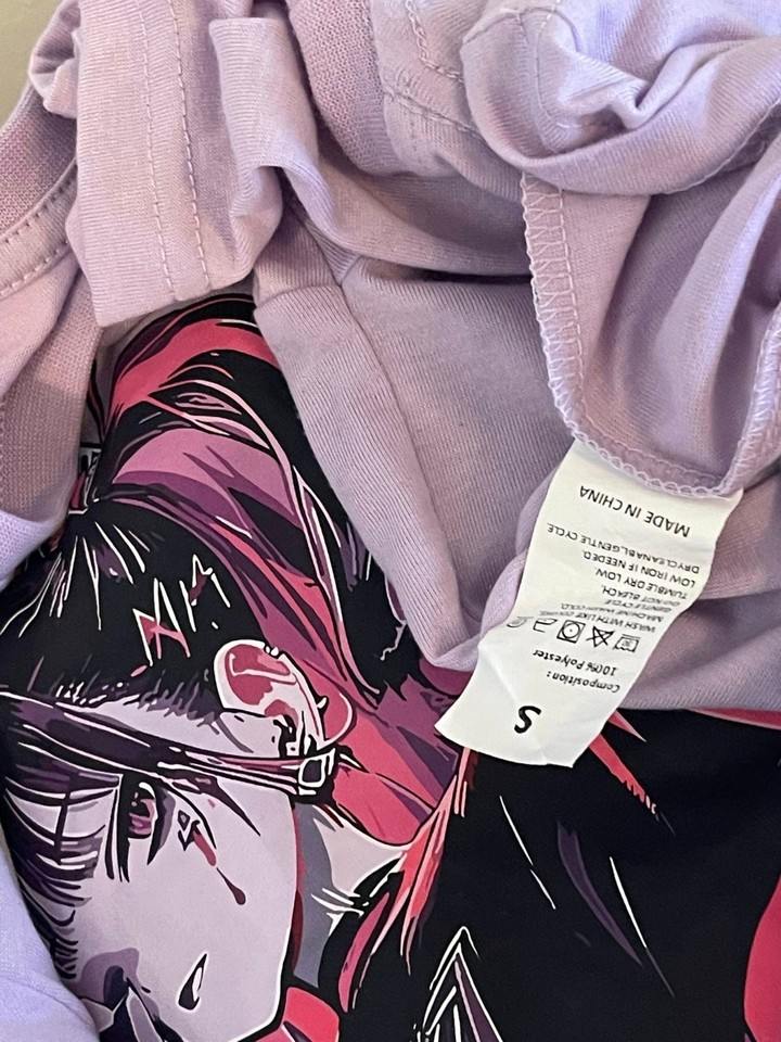 Anime girl graphic t-shirt size S | eBay UK
