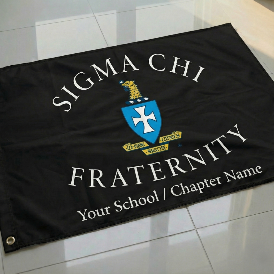 Custom Sigma Chi Fraternity Flag | Personalized School / Chapter Banner ...