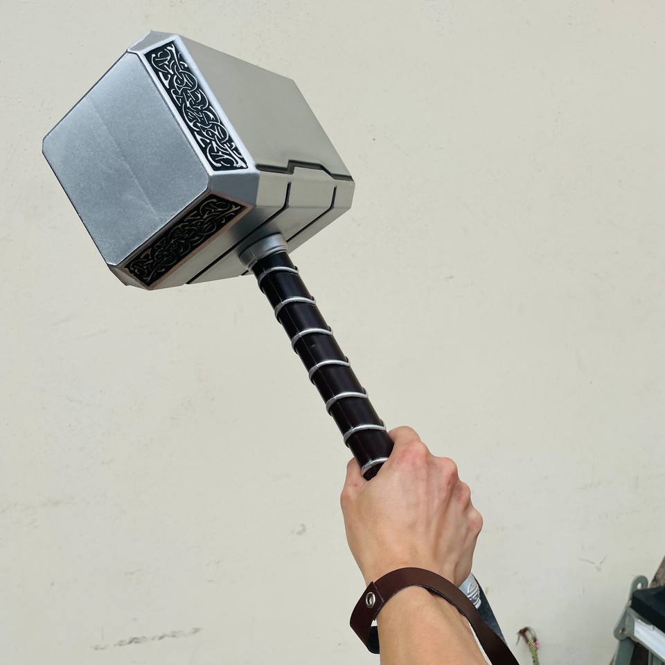 Thor Hammer Replica Mjolnir Props 17.5" for Halloween Cosplay Costume ...