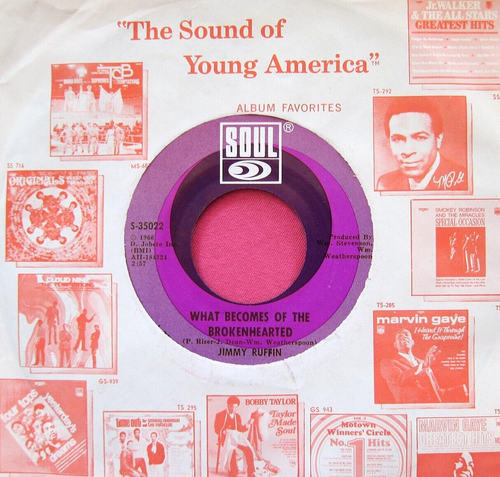 JIMMY RUFFIN - What Becomes of the Brokenhearted - clean 45 rpm - Soul ...