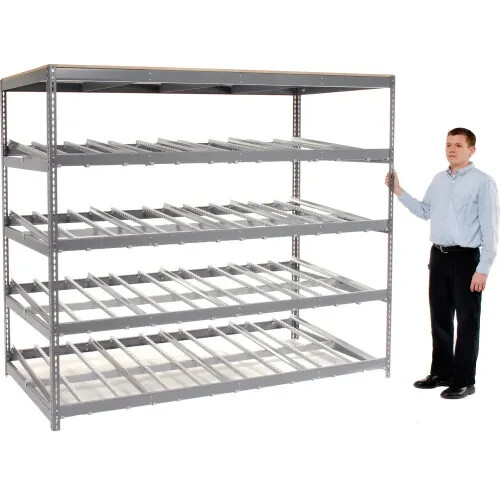 NEW! Single Depth Gravity Flow Carton Rack 4 LEVEL 96"W x 48"D x 84H ...