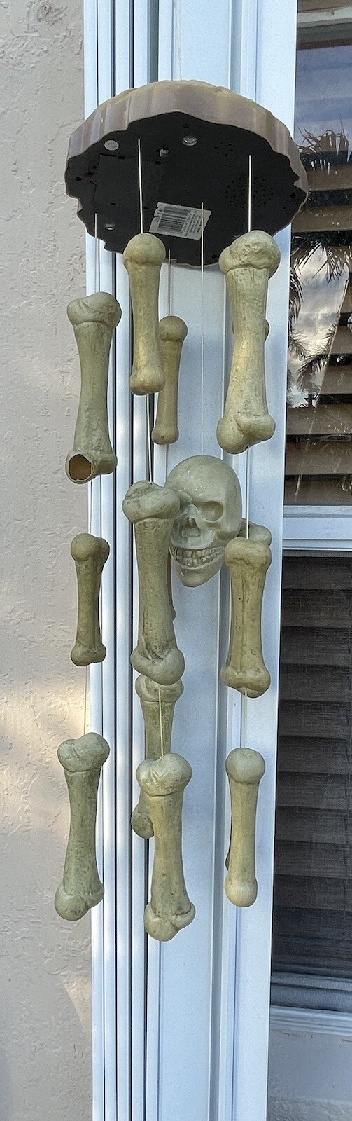 Gemmy Wind Chime Skull Bone Halloween Prop Light VTG Outdoor | eBay