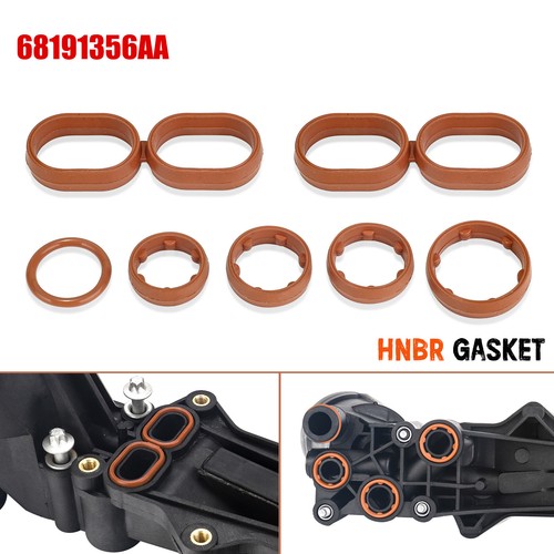 Oil Cooler Filter Adapter O-rings Gasket 68191356AA For Chrysler Dodge ...