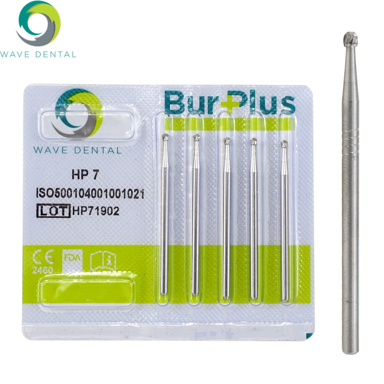 Wave Dental Carbide Burs Straight Handpiece Round HP1/4 1/2 1 2 3 4 5 6 ...