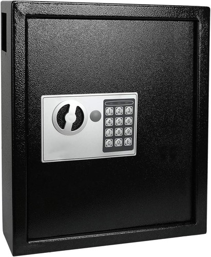 Durable Wall-Mounted Digital Key Cabinet - 40 Key Capacity, Touchpad ...