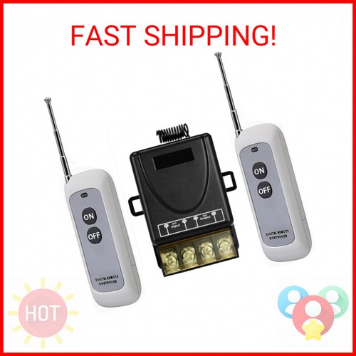 Wireless Remote Switch,with 984FT Long Range,DC12V/24V/48V/72V RF ...