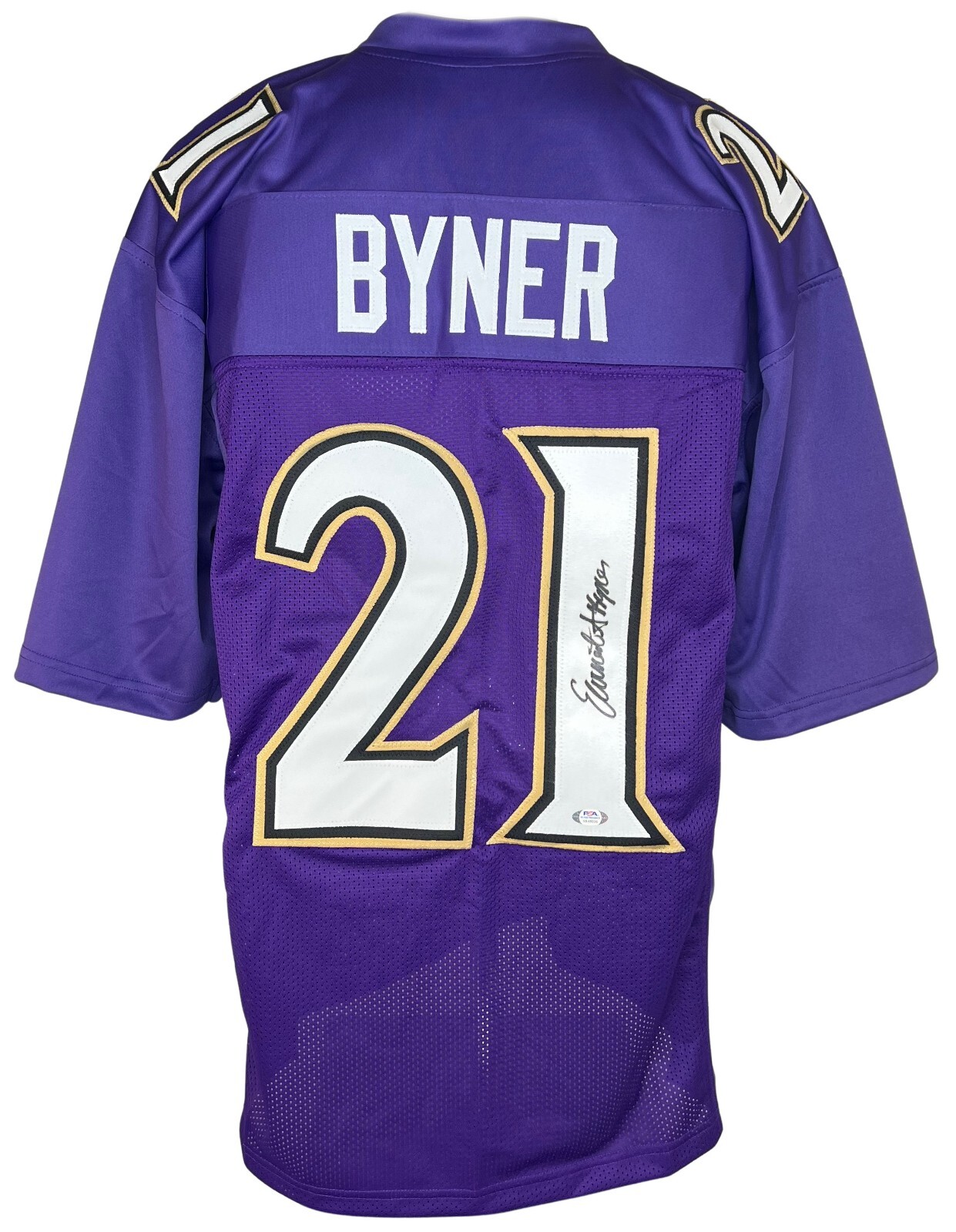 Earnest Byner autographed signed jersey NFL Baltimore Ravens PSA ITP ...
