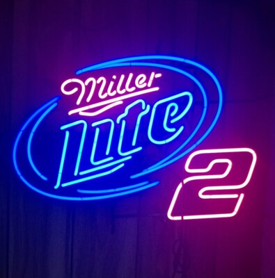 Miller Lite NHRA #2 Neon Light Sign 24"x20" Beer Bar Decor Lamp Glass ...