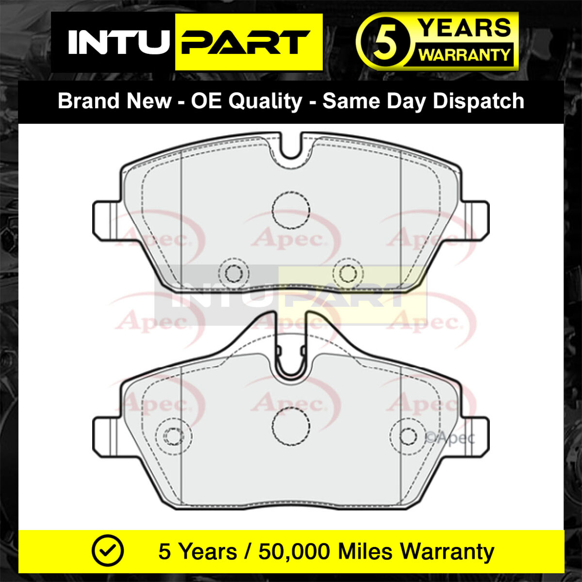 Fits BMW i3 2013- 0.6 Electric IntuPart Front Brake Pads Set ...