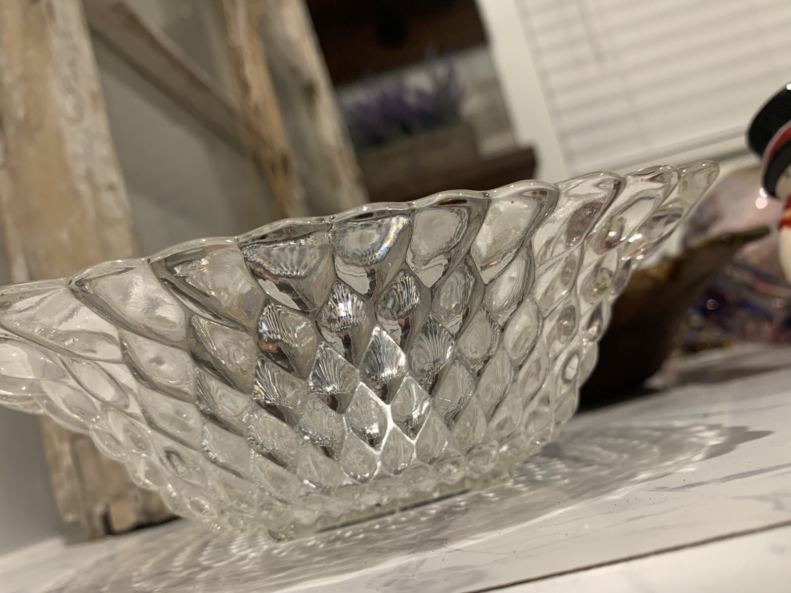 1966 Indiana Glass Diamond Point Square Service Candy Bowl | eBay