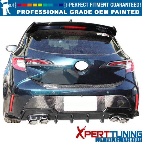 Fits 19-22 Corolla Rear Diffuser W/Muffler Tip & Aprons - Painted Color | eBay