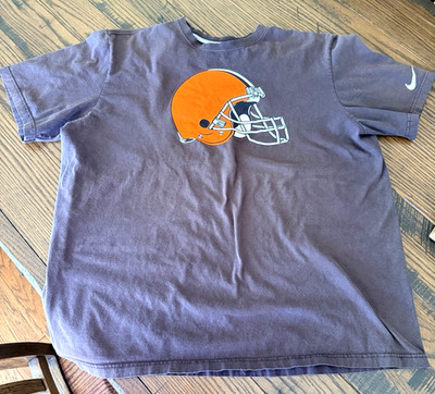 Nike Cleveland Browns T Shirt XXL NFL Team Apparel Brown Logo Tee | eBay