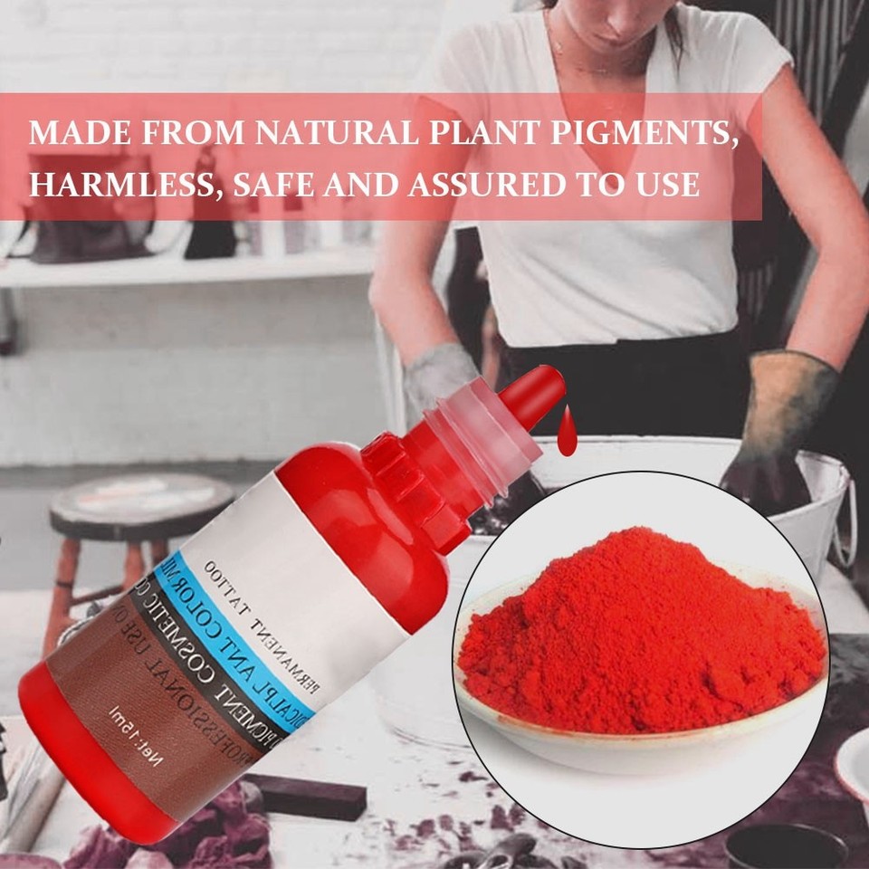 15ml Eyebrow Lip Tattoo Plant Pigment Permanent Pigment Ink Red (Li PLM ...