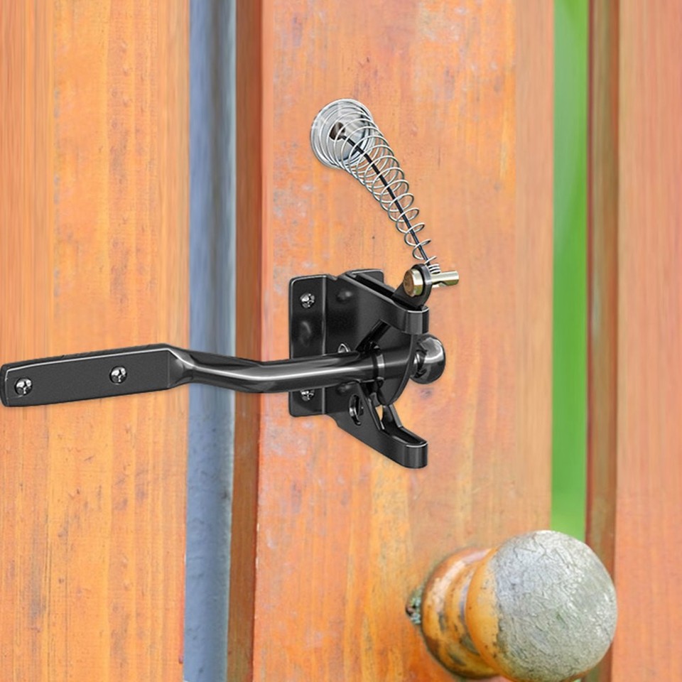 Hidden Door Latch Gate Hinge For Wooden Fences Heavy Duty Gate Hardware ...