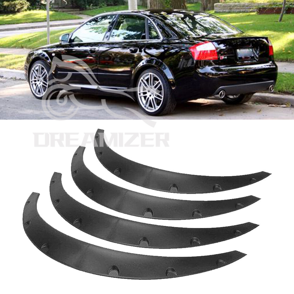 For Audi A3 A4 B5 S4 B8 A5 Black Fender Flares Extra Wide Wheel Arches ...