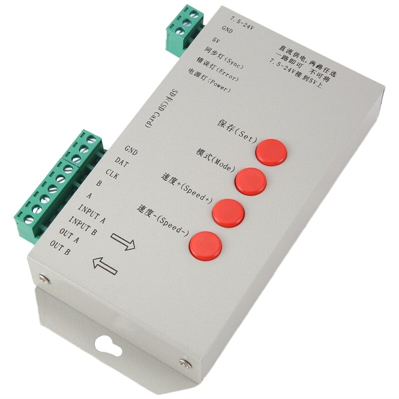 RGB LED Controller T1000S Card 2048Pixels Controller for WS2801 ...