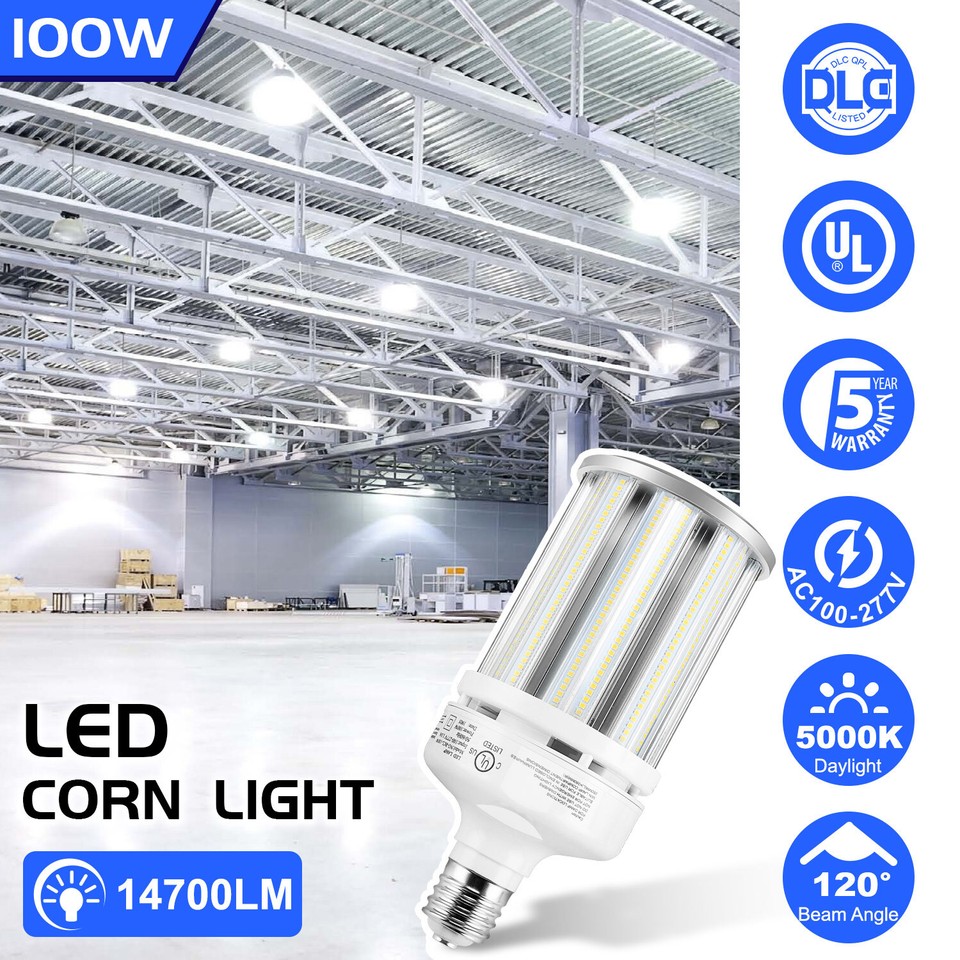E39 Mogul Base LED Retrofit High Bay Garage Lighting 100W Corn Light ...