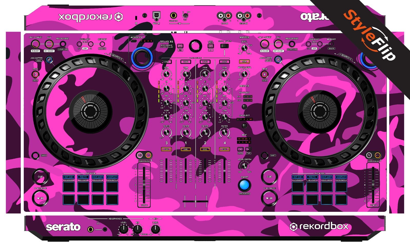 Pioneer DDJ-FLX6 Skin | Pink Camo | Protective Decal | StyleFlip Skins ...