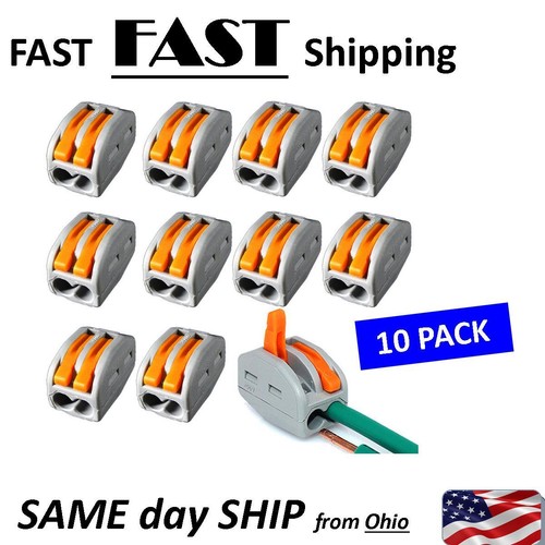 2 WAY wire quick connectors --- electrician supply --- AC 120v 125v ...