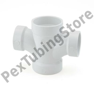 2" x 1-1/2" PVC DWV Double Sanitary Tee | eBay