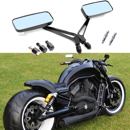 2x Motorcycle Rearview Side Mirrors Rectangle For Harley Night Rod V ...