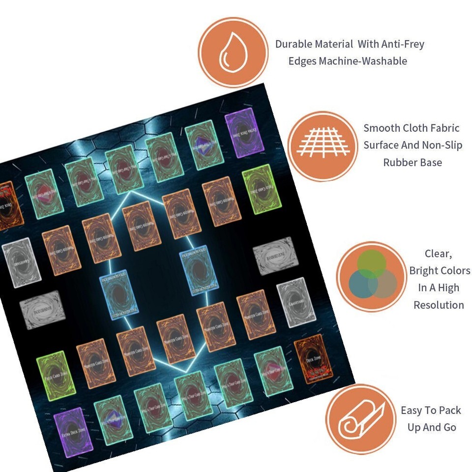 Duel Playmat 2-player Master Pendulum Zone TCG CCG Game Mat 60x60cm | eBay
