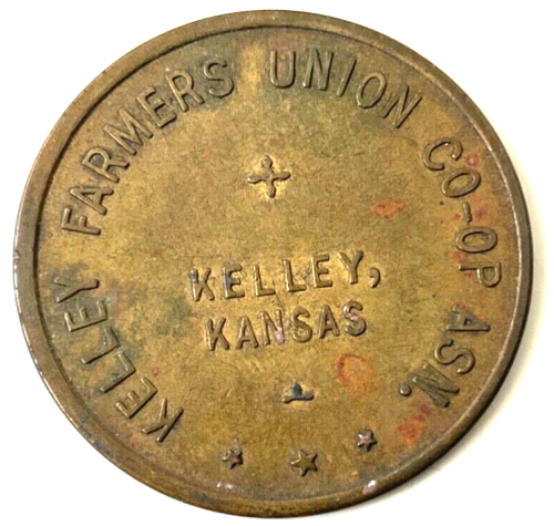 Kelly Kansas Kelly Farmers Union Co-Op Trade Token | eBay