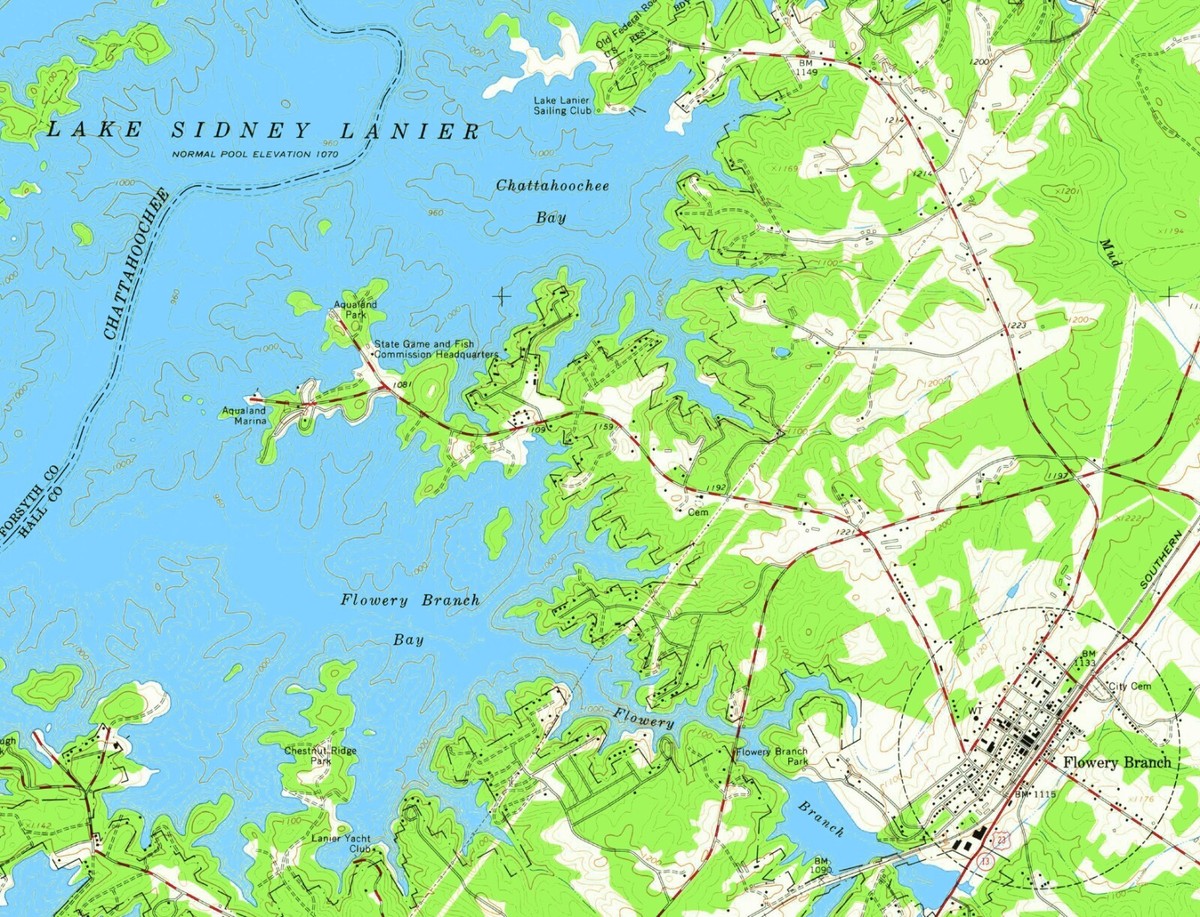 Lake Lanier Marinas Map