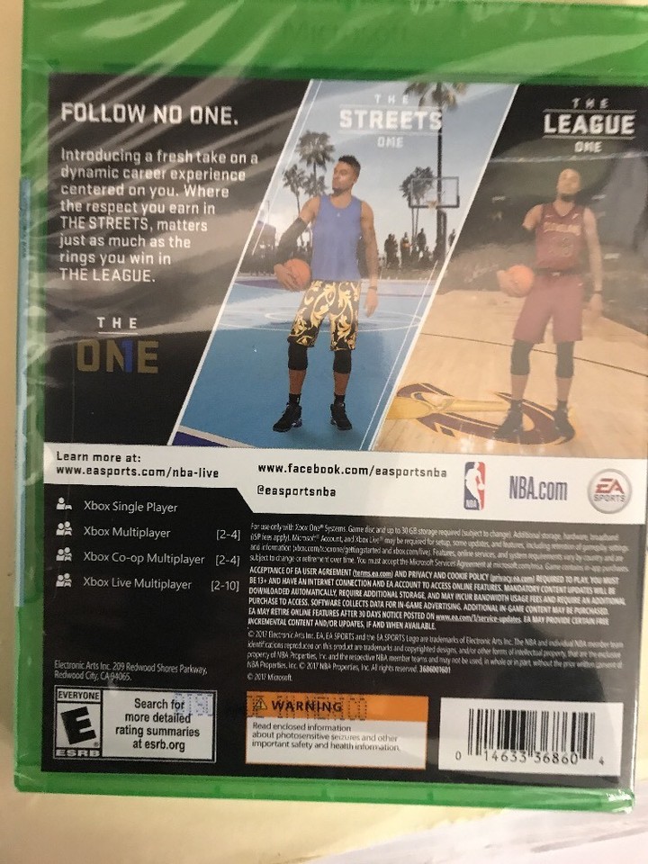 NBA LIVE 18 Basketball Game Xbox One or Xbox One S Console Brand New ...