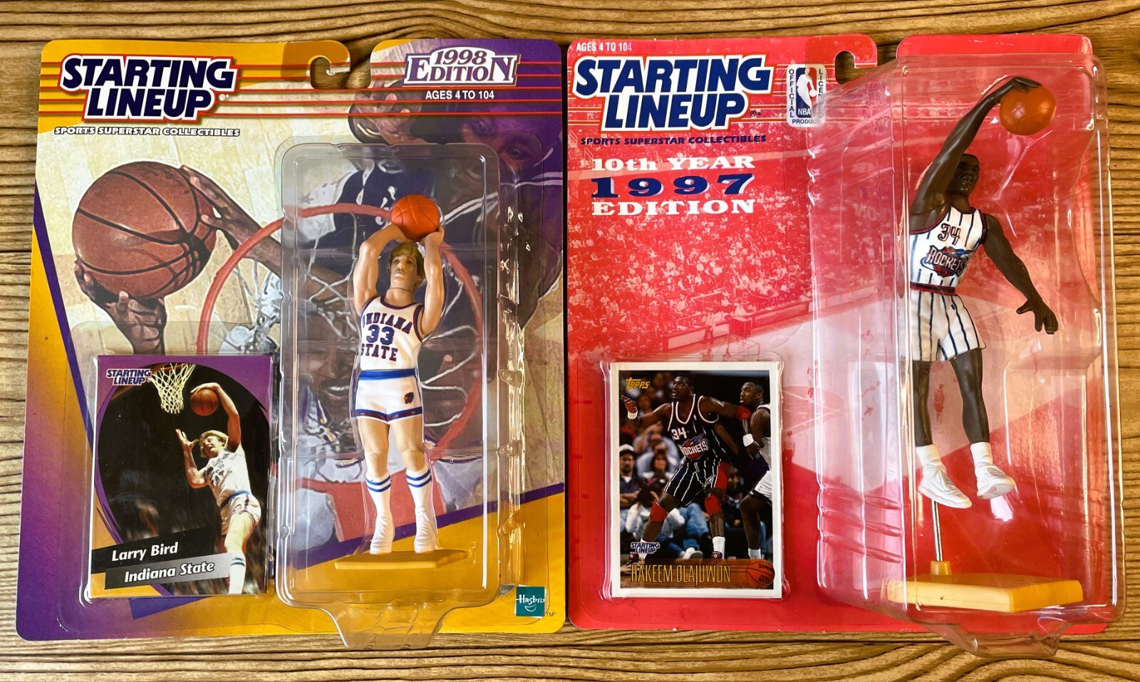 Kenner STARTING LINEUP NBA Lot of 9 Shaq Kobe Olajuwon Larry Bird ...