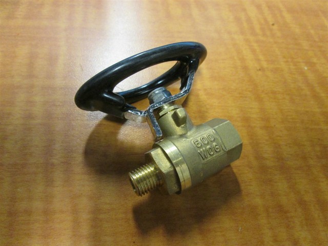 (10) Oval Handle Brass Ball Valve 7/16" 2-piece -20 SAE Thread Mx F 600 ...