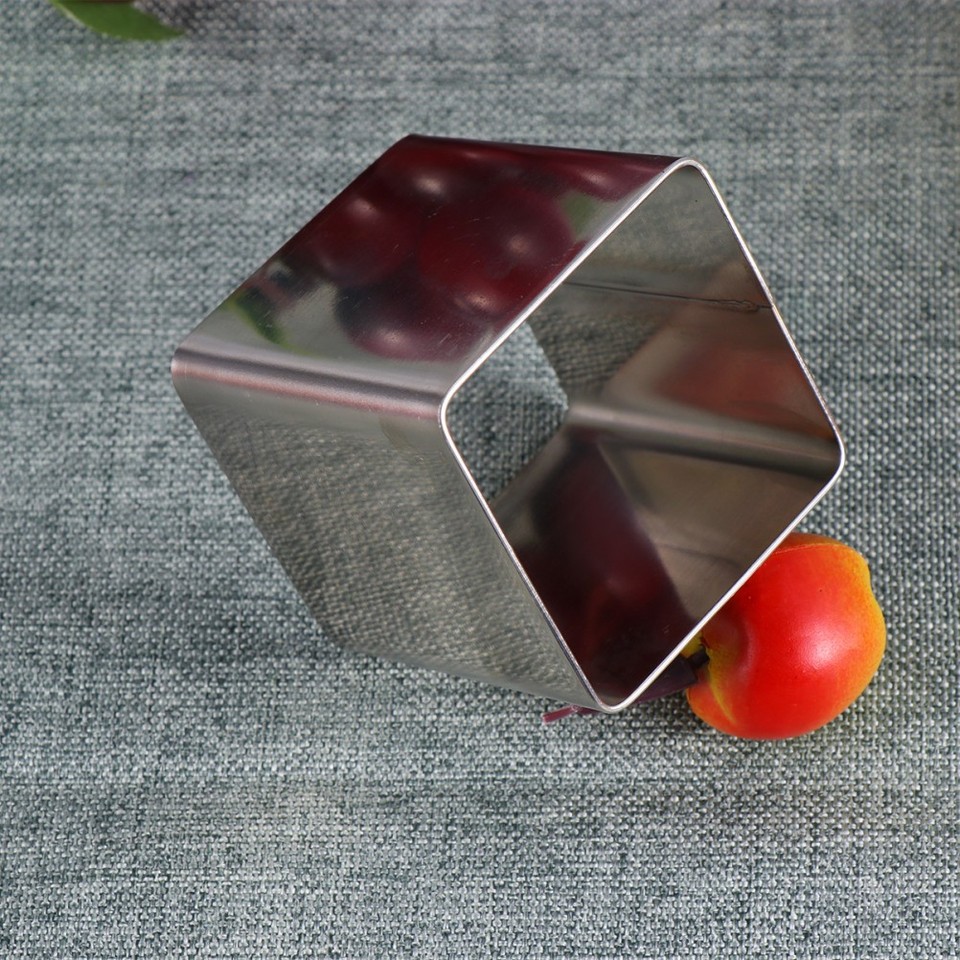 Square Cake Mould Stainless Steel Mousse Ring Dessert Tools Cutter ...