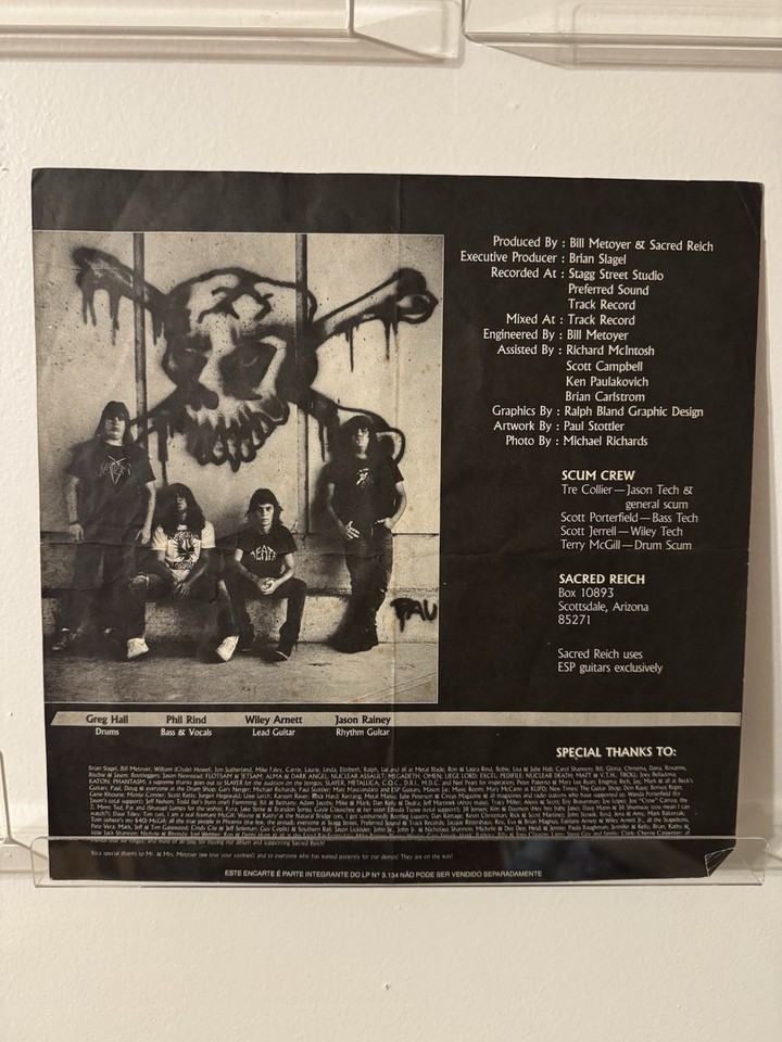 Sacred Reich - Ignorance ( OG Brazil Press With Inner Vinyl Record) | eBay