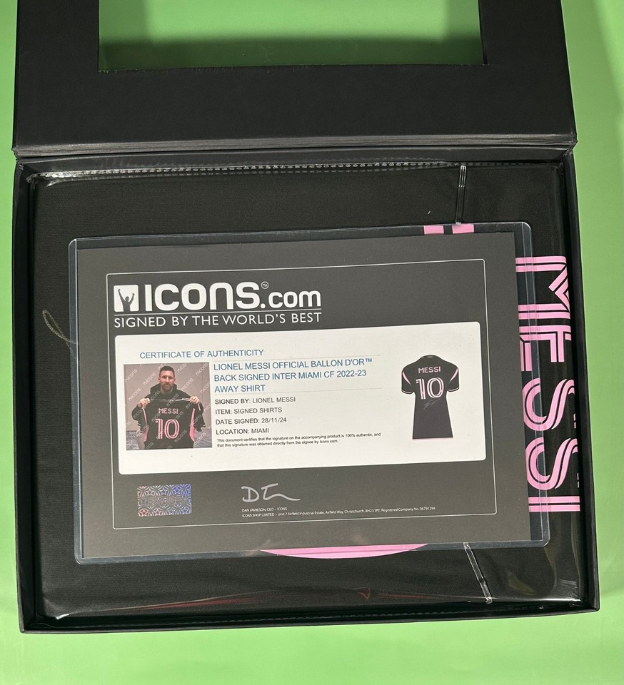 LIONEL MESSI OFFICIAL BACK SIGNED Inter Miami 2022-23 Authenticated by ...