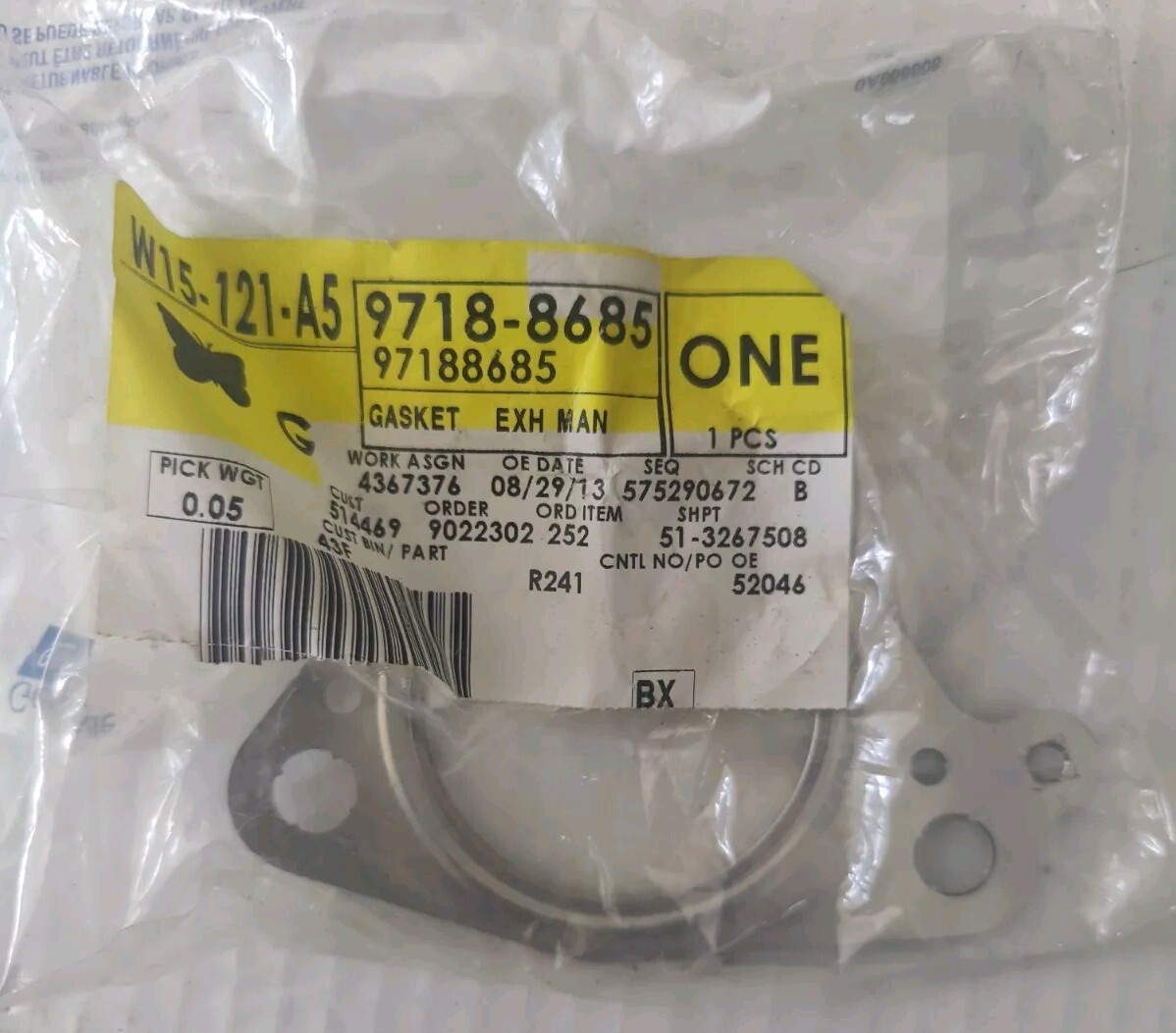 AC Delco 97188685 Duramax Manifold To Up-Pipe Gasket LB7 LLY LBZ LMM ...