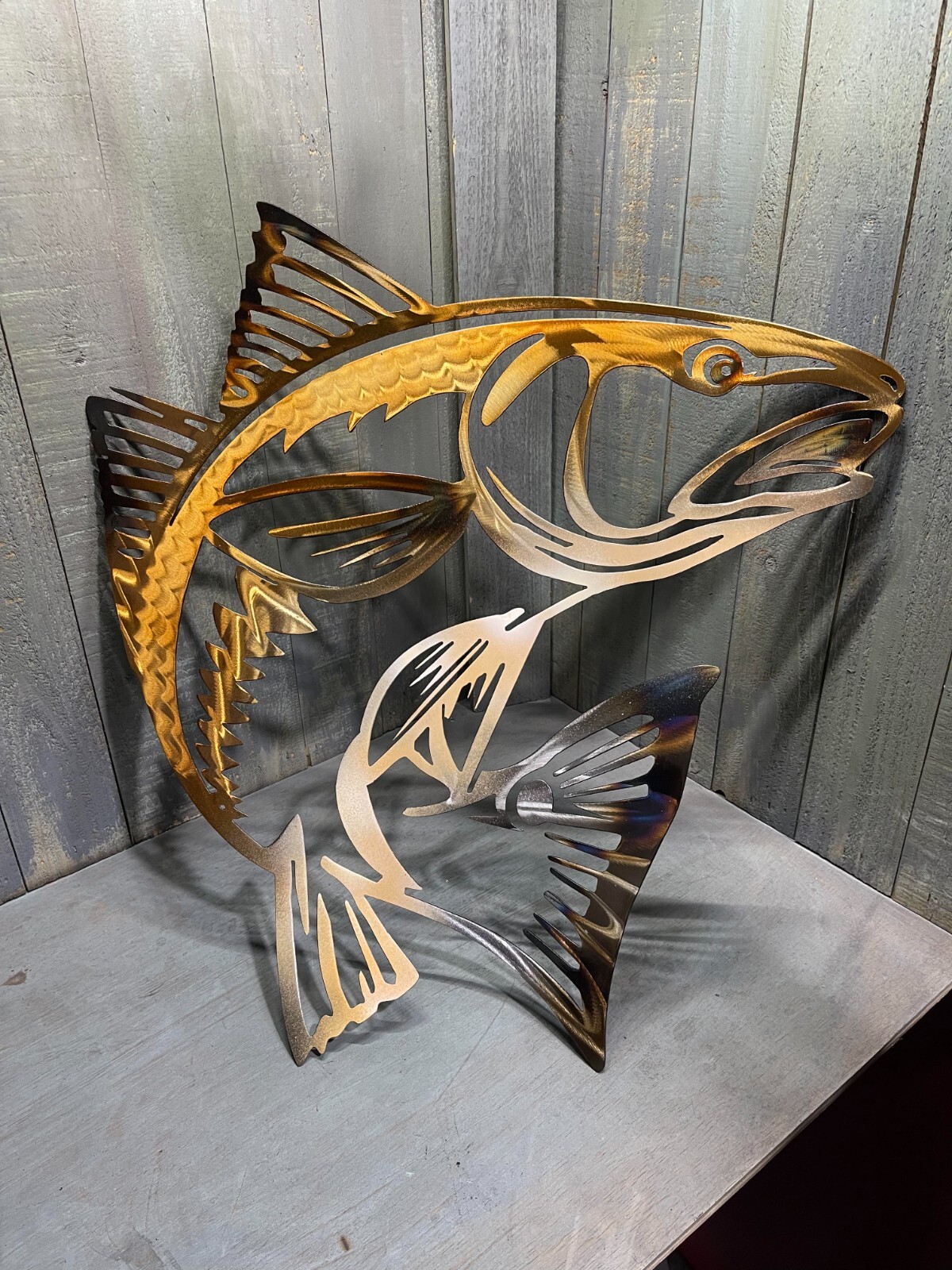 Metal 24" Redfish Wall Art Plasma Cut Sign Fishing Fisherman ocean lake ...